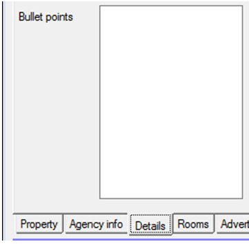 Adding Bullet Points On A Rental Property – Vebra/Encore Live